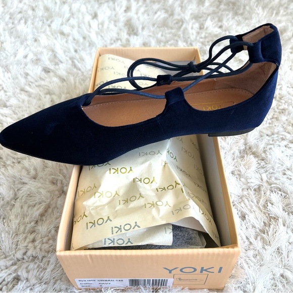 Yoki | Shoes | New Yoki Urban 4 Navy Velvet Flat Shoe | Poshmark